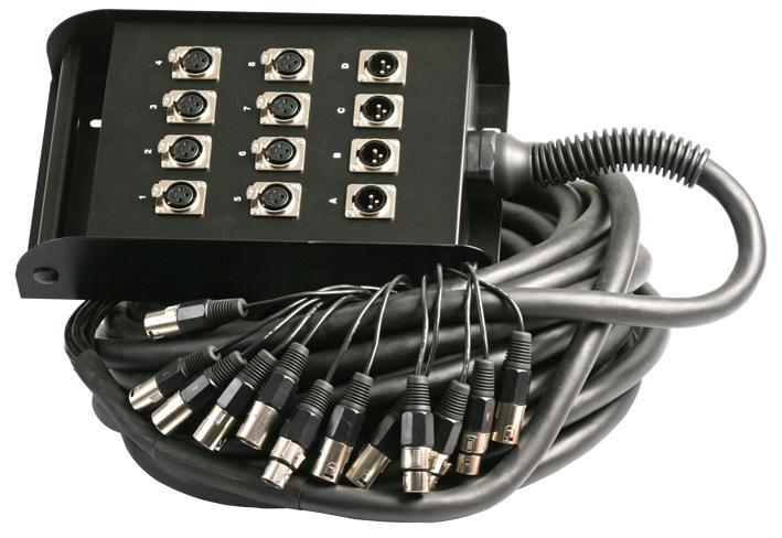 Pulse 12 Way 8/4 Multicore Snake Stage Box 30M Studio Band PA Multi Co ...