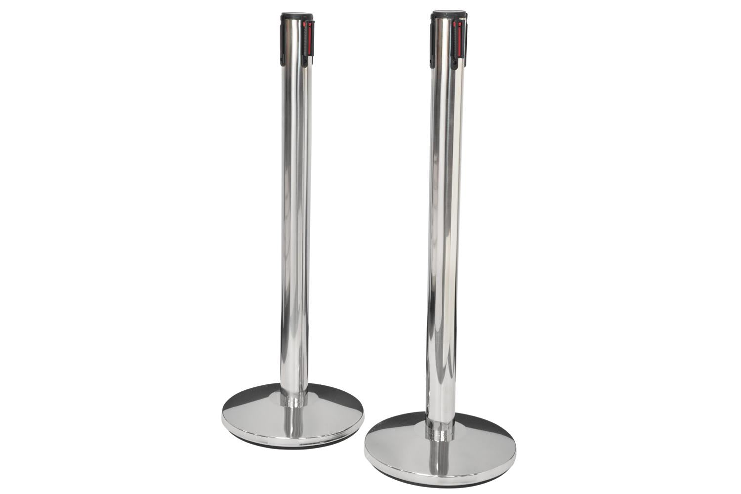 Citronic | Retractable Crowd Control Barriers | Set of 2 | Chrome ...
