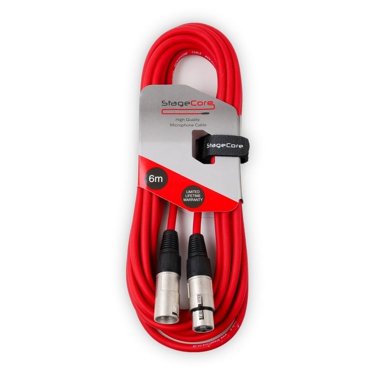 Stagecore core350 6m RED microphone cable – Simply Sound and Lighting
