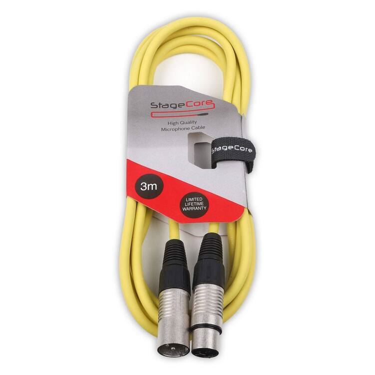 Stagecore Core350 3m YELLOW microphone cable – Simply Sound and Lighting
