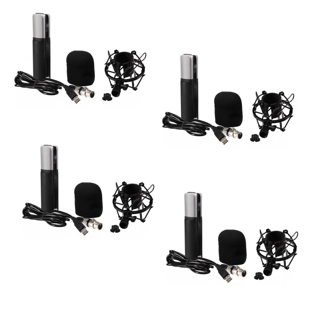 4x HQ Power Condensor Microphone Set inc Mount – Simply Sound and Lighting