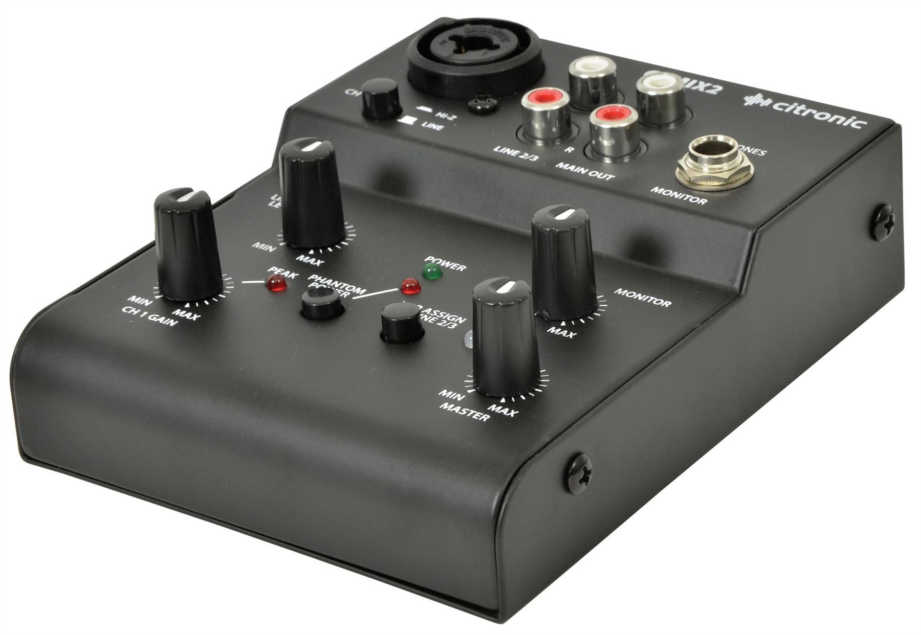 Citronic Q-MIX2 2 CHANNEL COMPACT MIXER – Simply Sound and Lighting