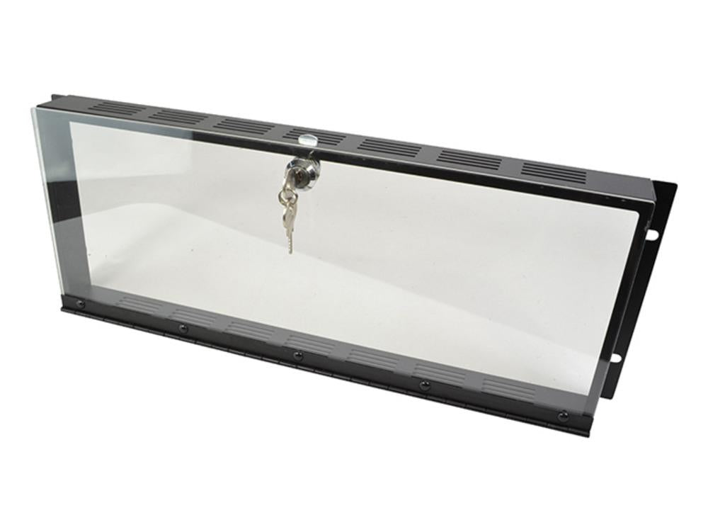 StageCore 19" Security 4U Rack Panel Perspex Cover with Lock Server Fl ...