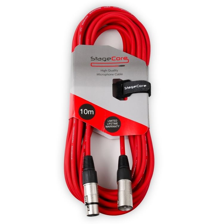 Stagecore core350 10m RED microphone cable – Simply Sound and Lighting