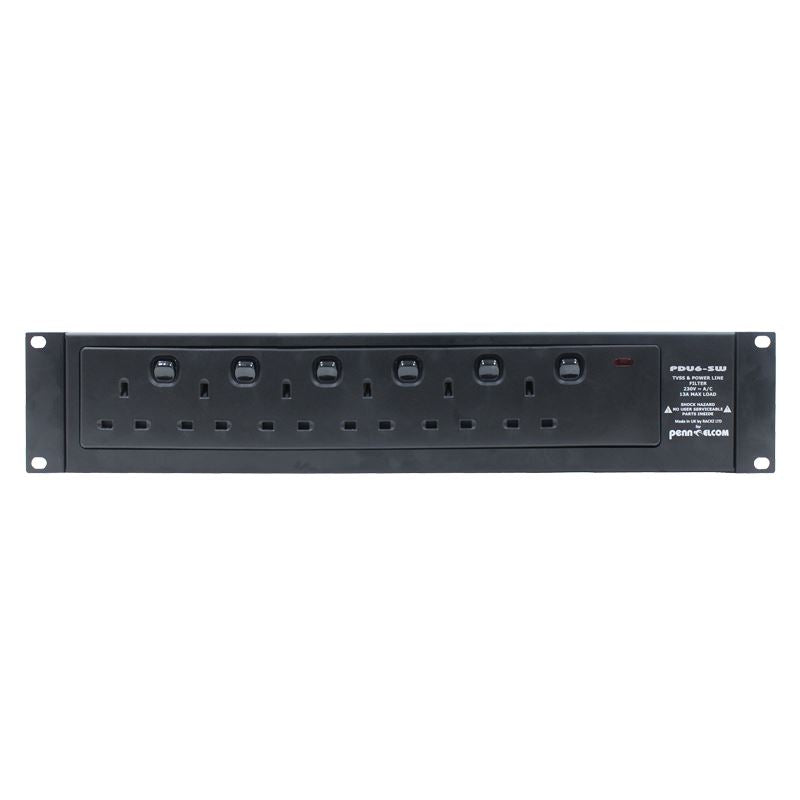 Penn Elcom 6 Way PDU with Individually Switchable Outlets (PDU6SW ...
