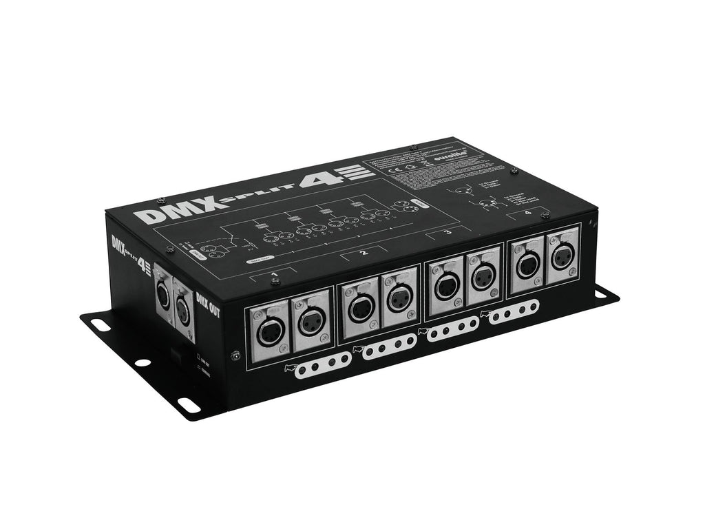 Eurolite DMX Split 4 DMX Splitter 4 Way 3 Pin XLR 5 Pin XLR Stage Ligh ...